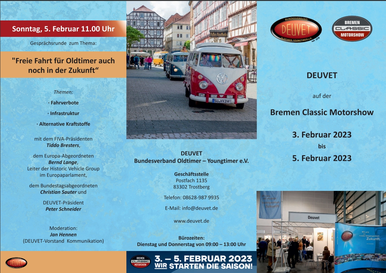 DEUVET – hochkarätig besetzte Gesprächsrunden bei der Bremen Classic ...